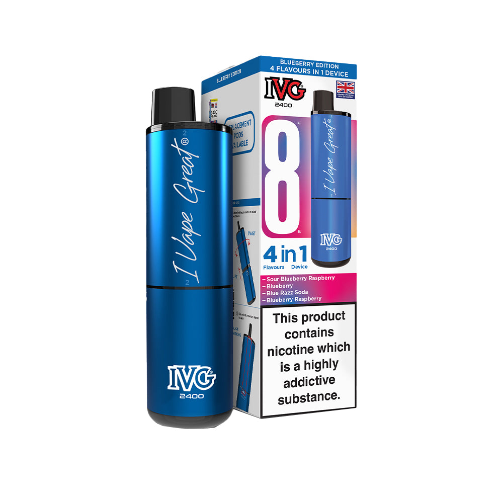 IVG 2400 Rechargeable Kit Blueberry Edition – Vape Local