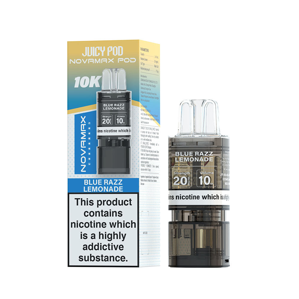 NOVAMAX 10K Pod Blue Razz Lemonade 20mg – Vape Local