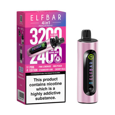 ELFbar 4in1 Prefilled Pod Kit Pink Edition 20mg – Vape Local